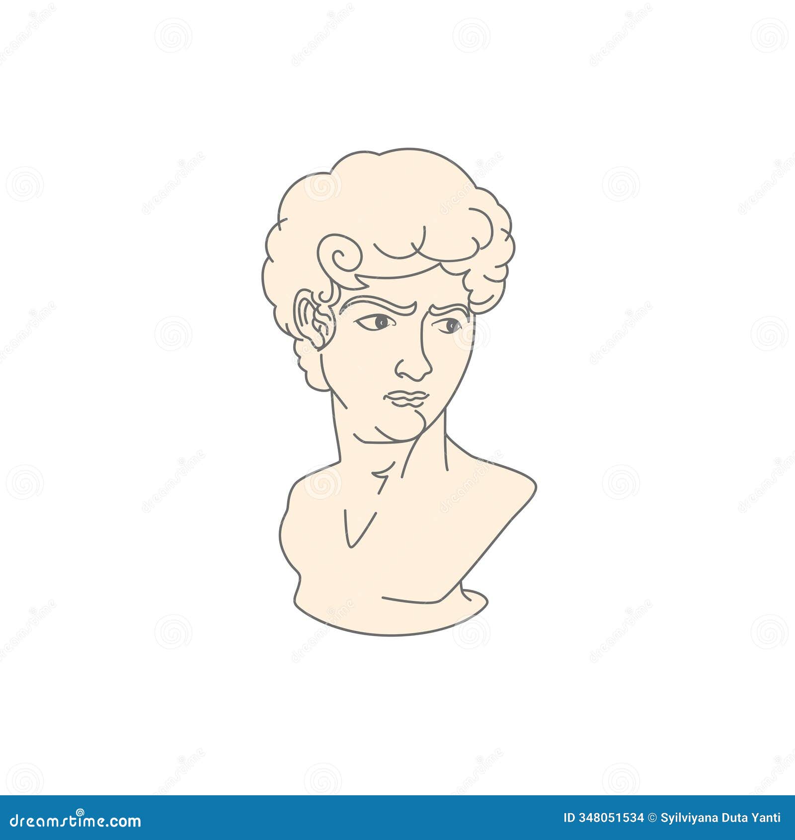 Classical David Statue Head - Artistic Vector Illustration Stock ...