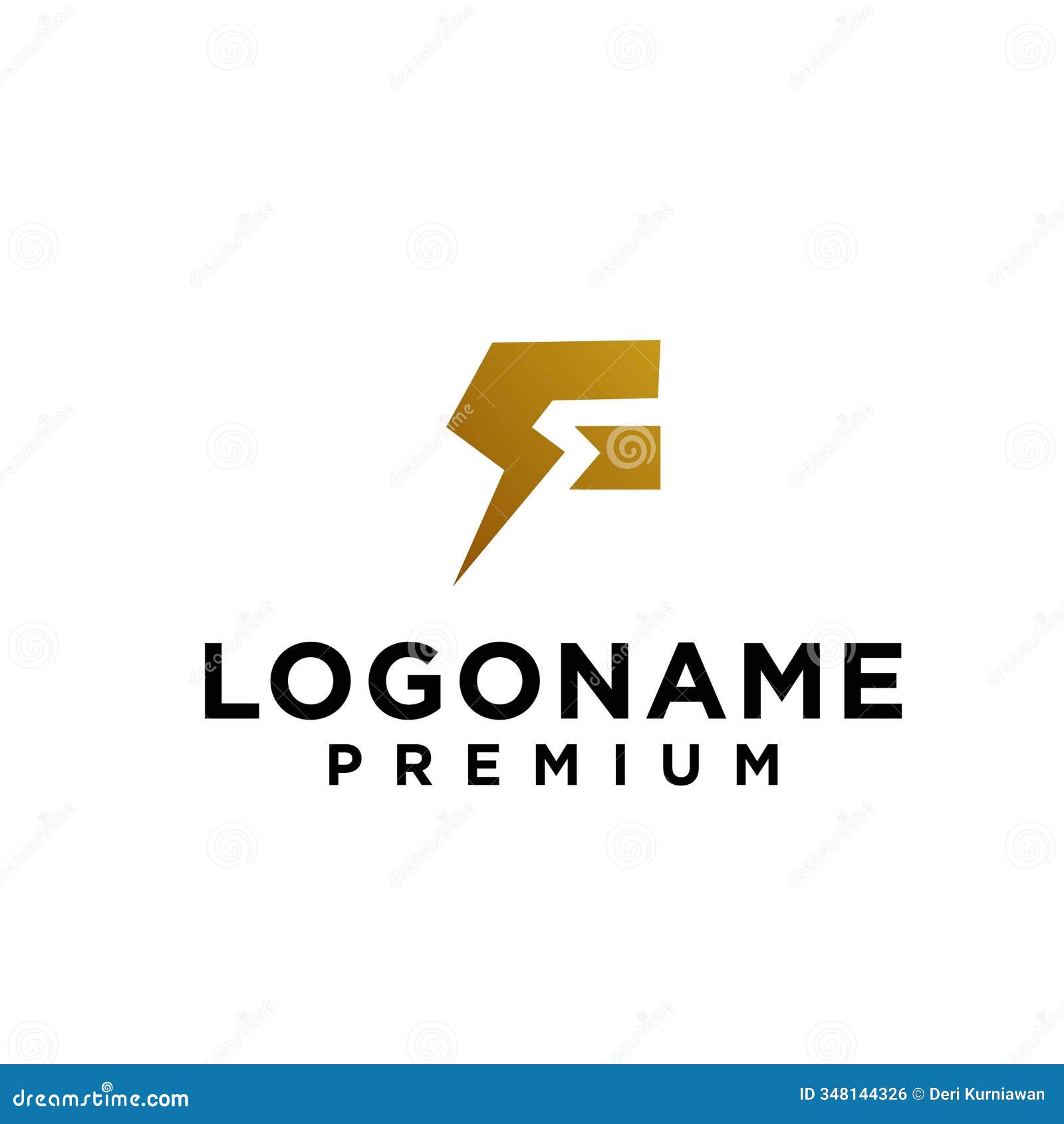 Letter F Bolt Logo Template Design Stock Vector - Illustration of bolt ...