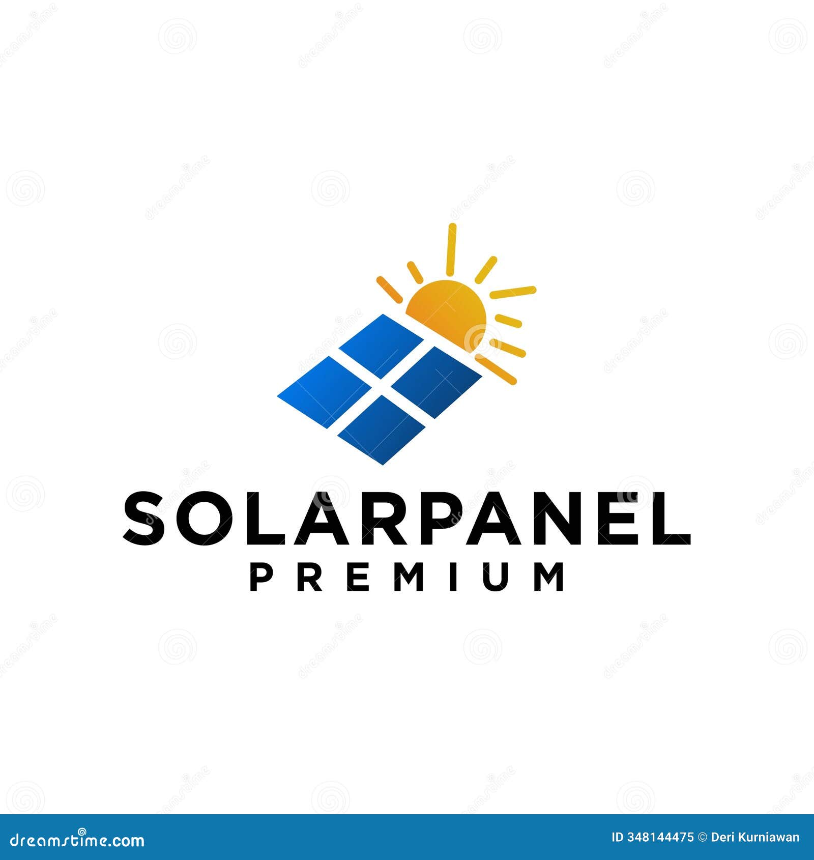Solar Panel Logo Template Design Stock Vector - Illustration of design ...