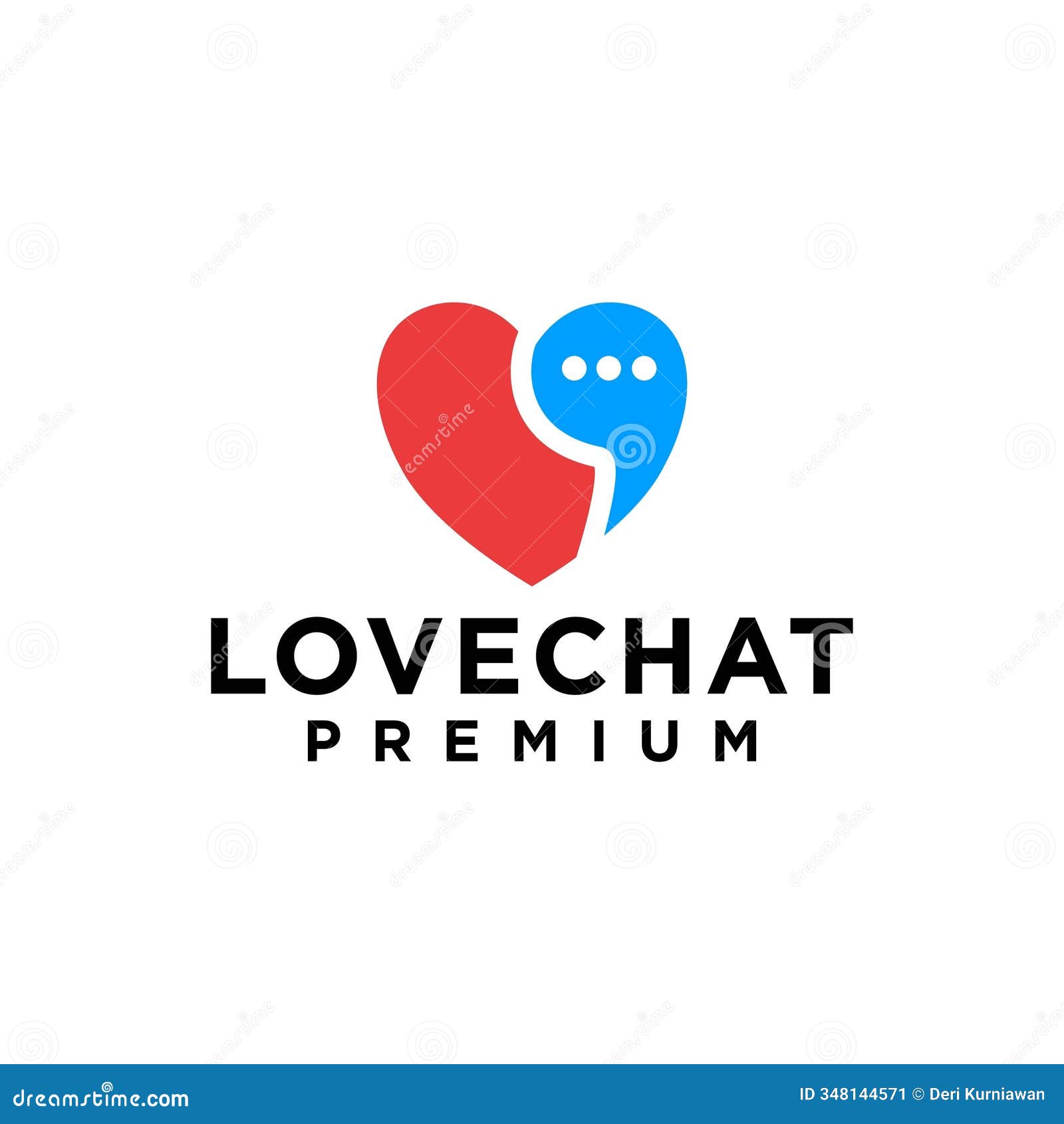 Love Chat Logo Template Design Stock Vector - Illustration of logo ...
