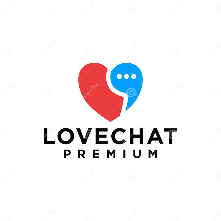 Love Chat Logo Template Design Stock Vector - Illustration of logo ...
