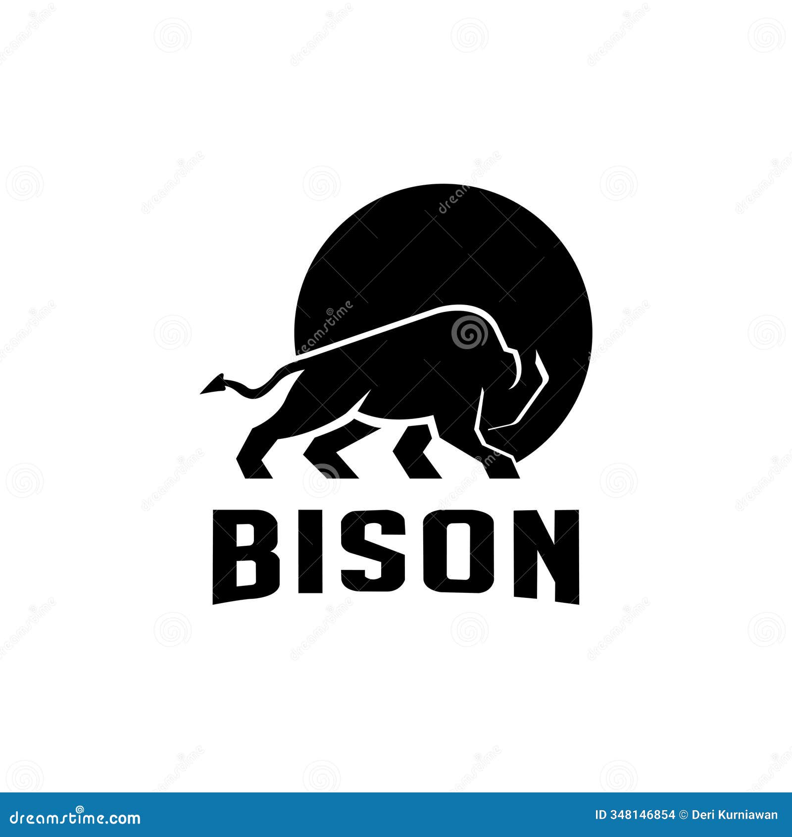 Bison Logo Template Design Modern Stock Vector - Illustration of ...