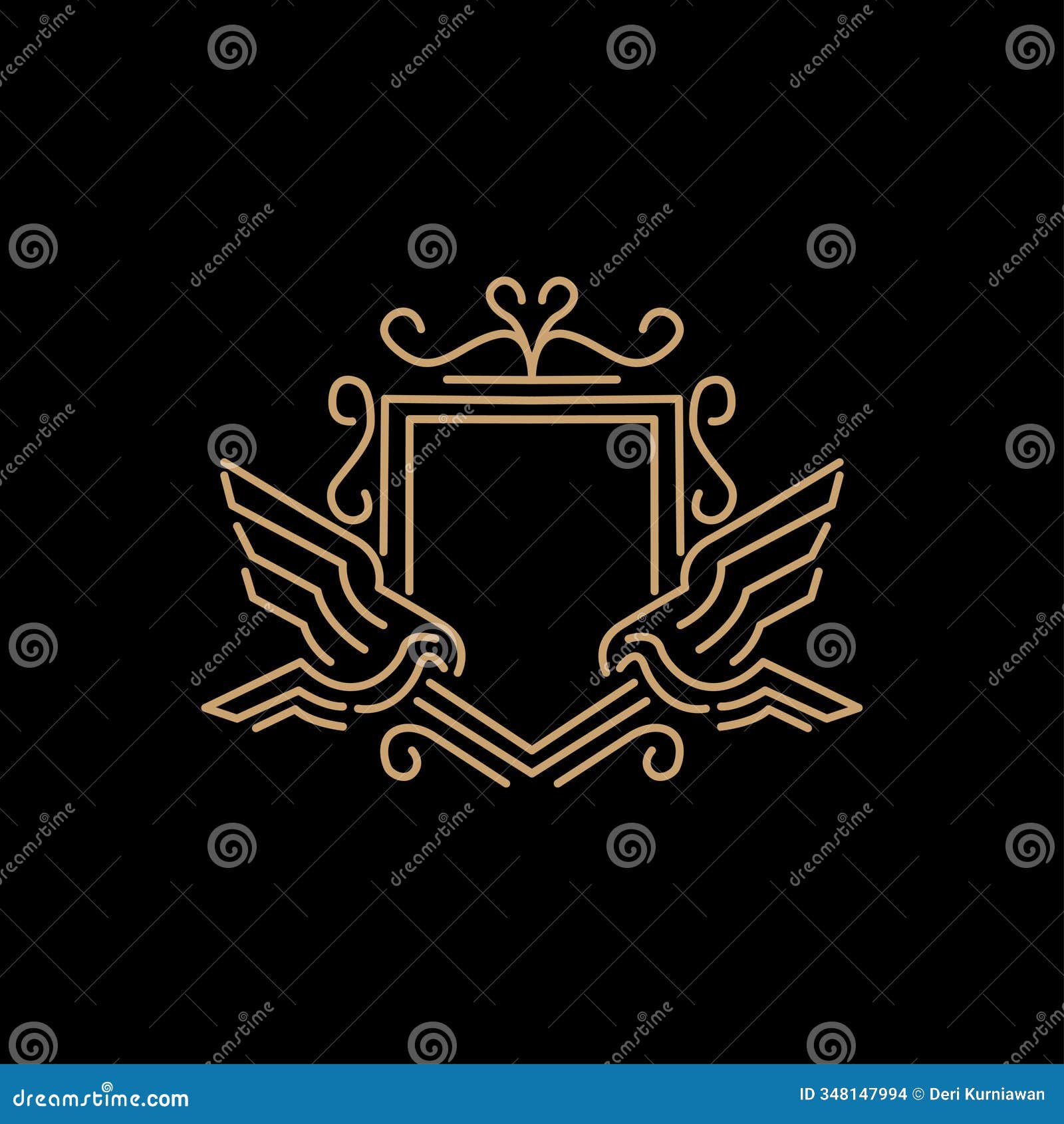Bird Abstract Security System Logo Design Stock Vector - Illustration ...