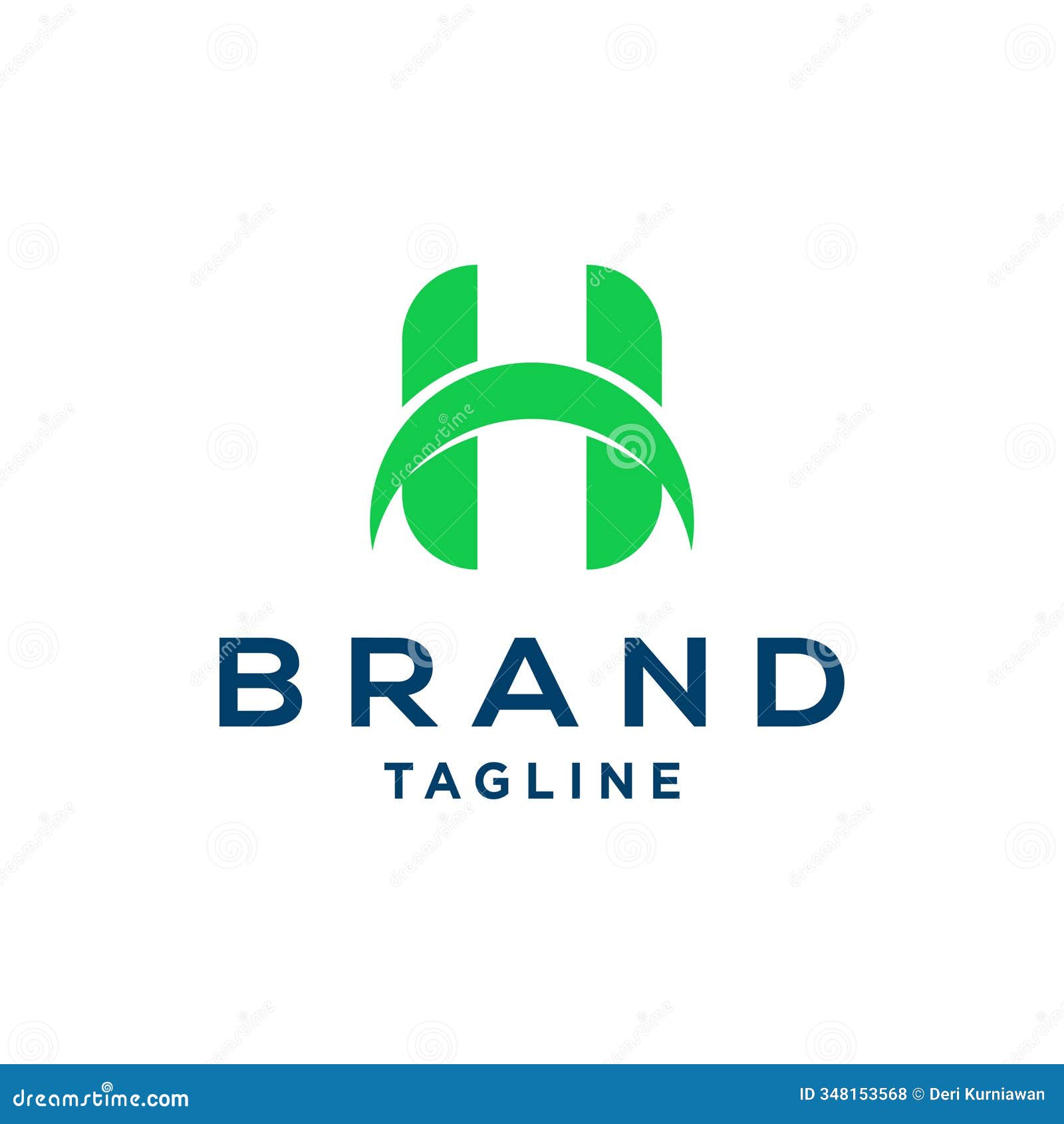 Letter H Bridge Modern Monogram Logo Design Stock Vector - Illustration ...
