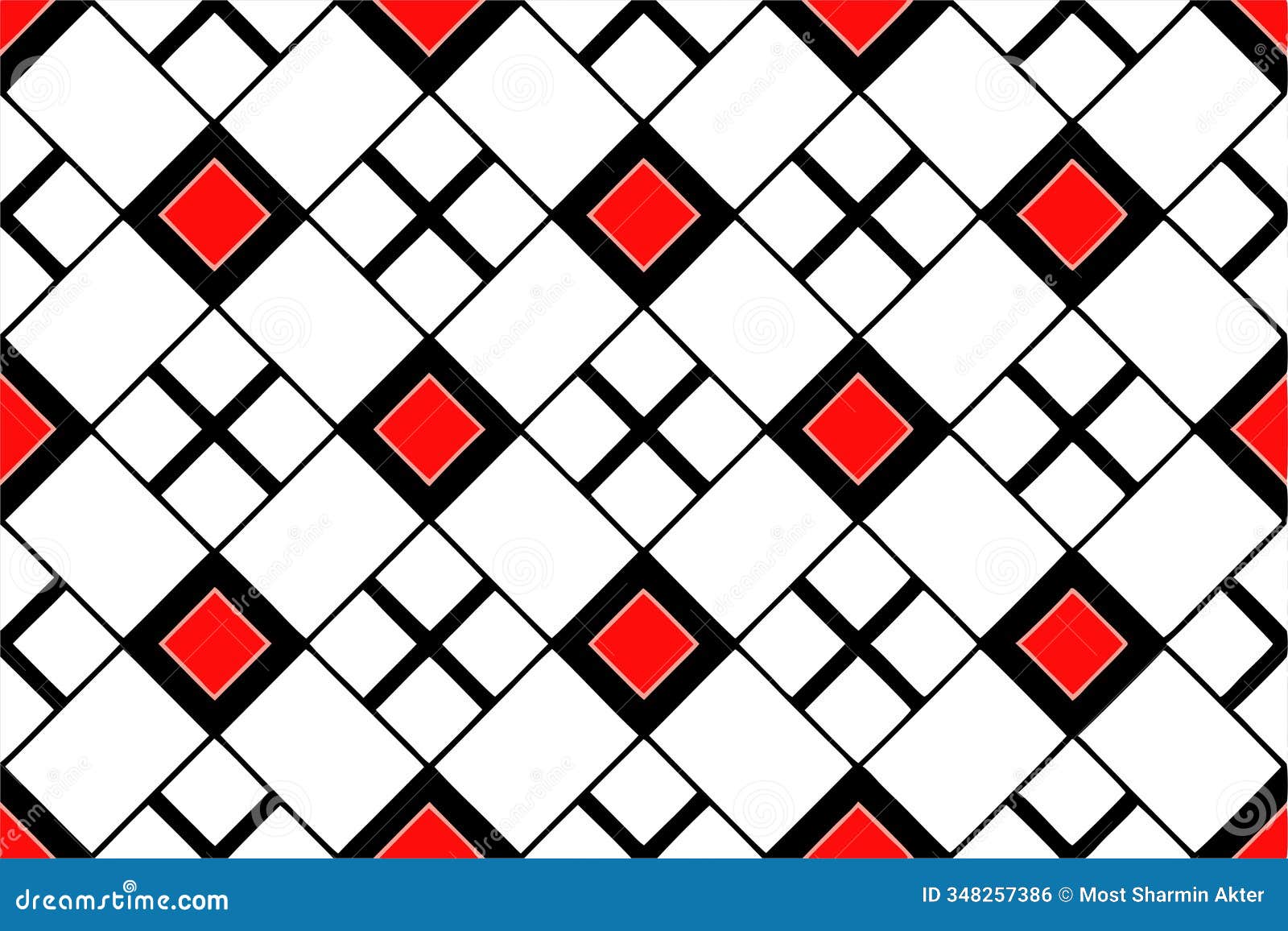Geometric White Black Red Square Pattern Vector Design Stock ...