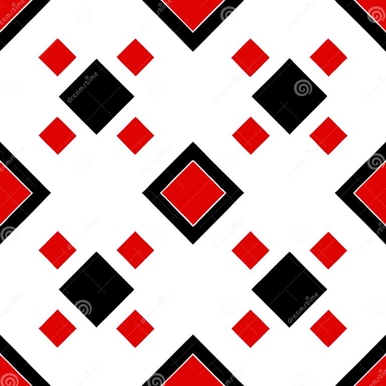 Geometric White Black Red Square Pattern Vector Design Stock ...