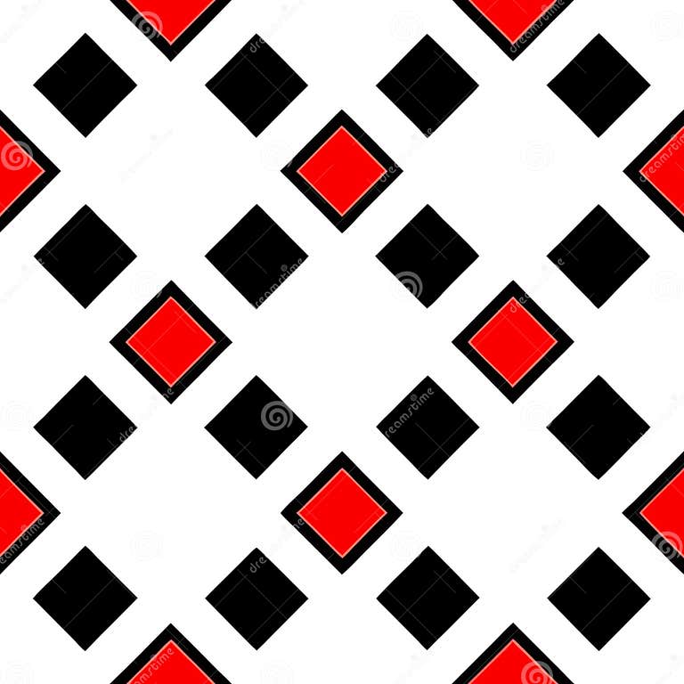 Geometric White Black Red Square Pattern Vector Design Stock ...