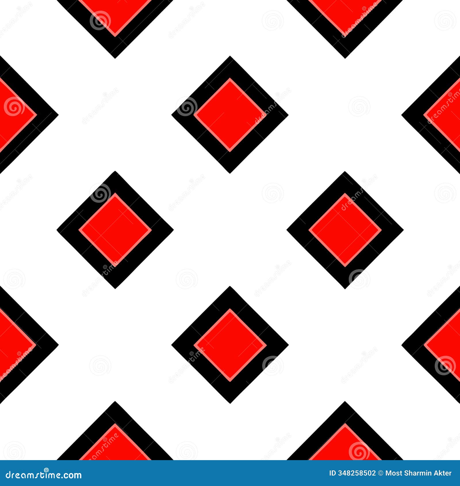 Geometric White Black Red Square Pattern Vector Design Stock ...