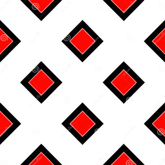 Geometric White Black Red Square Pattern Vector Design Stock ...