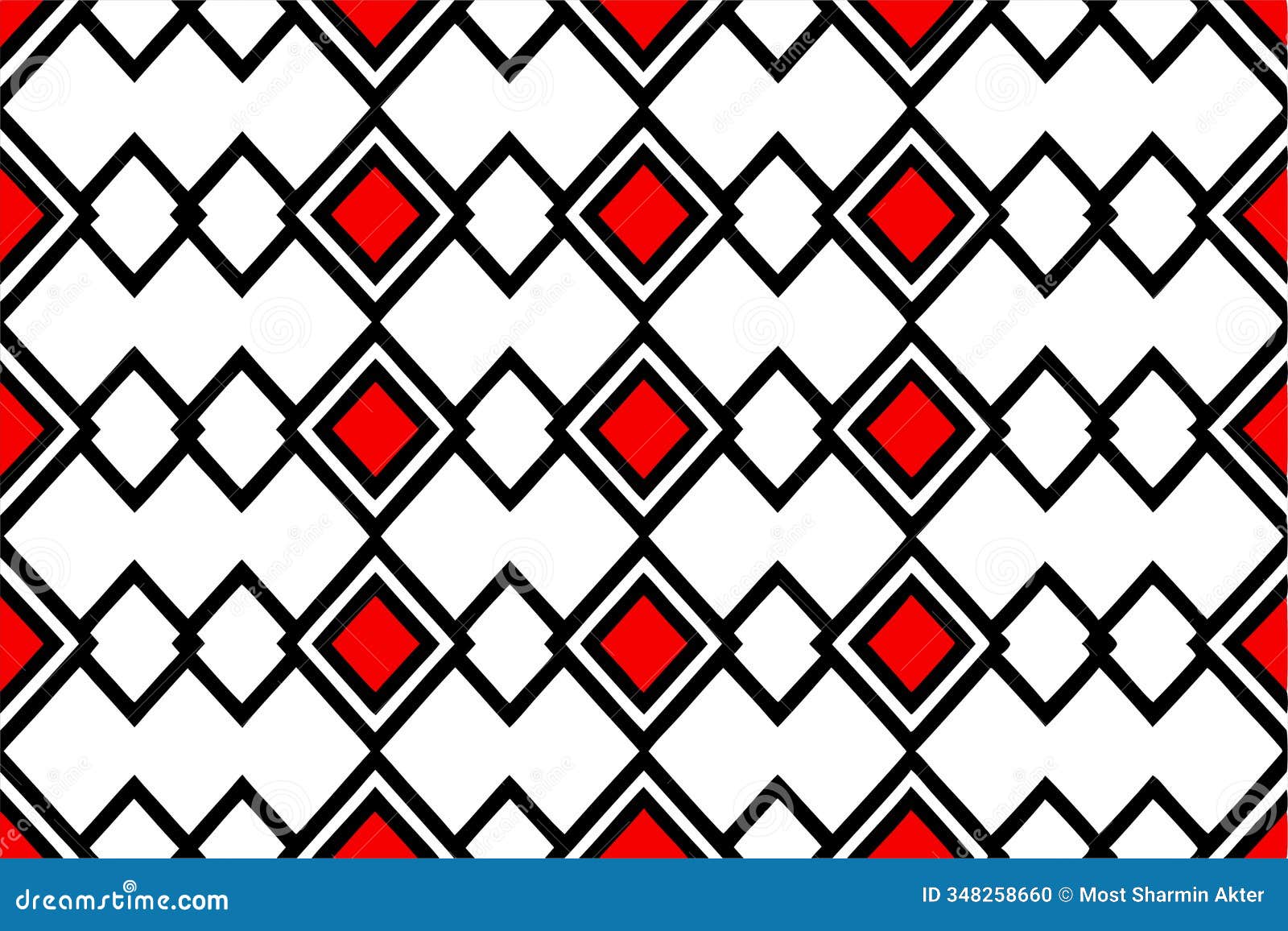 Geometric White Black Red Square Pattern Vector Design Stock ...