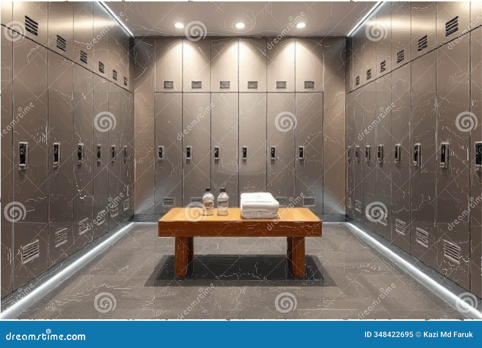 Gym Locker Modern Interior Design Of Secure Wooden Locker Room With ...