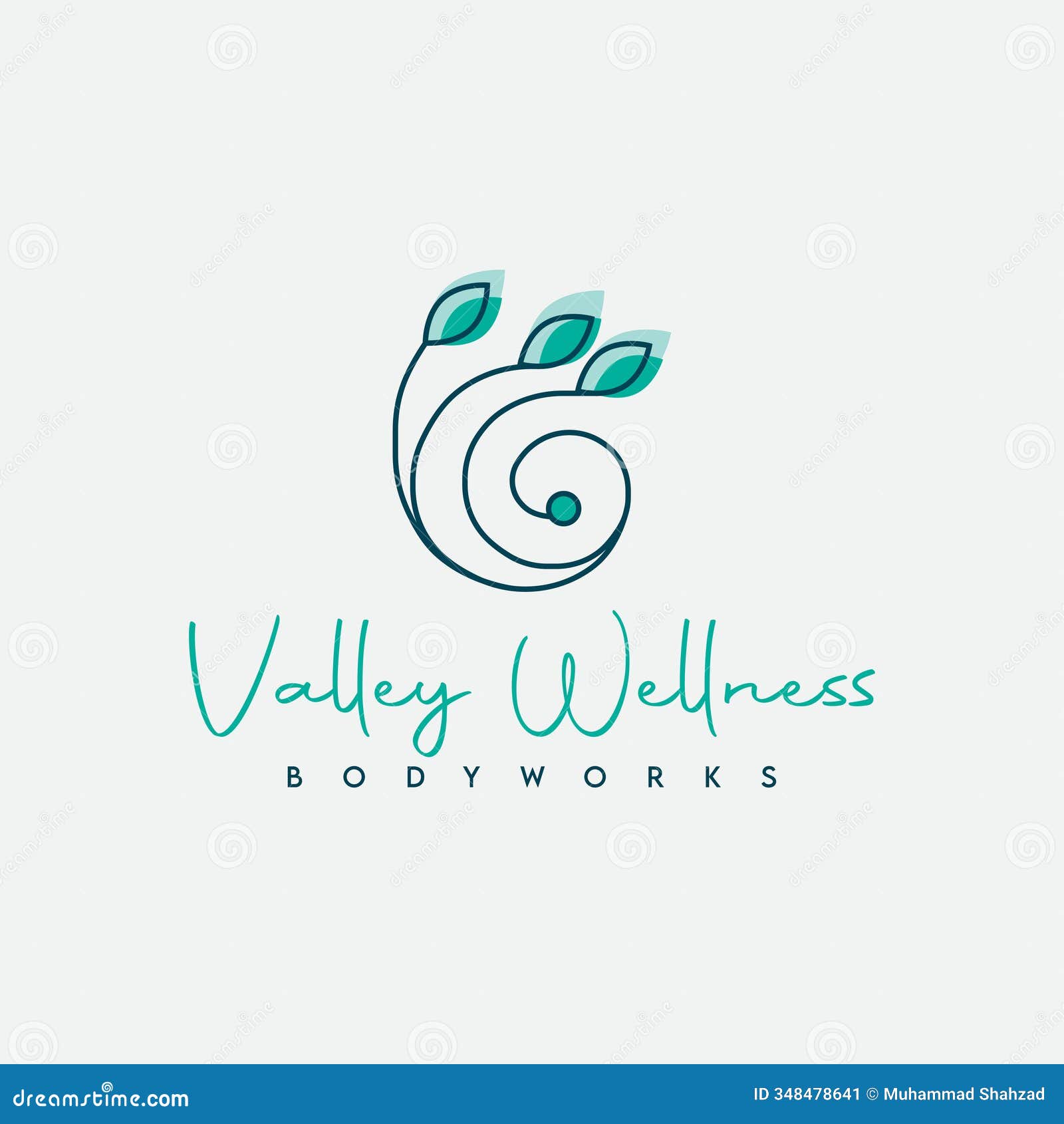 Natural Airy Logo Design for a Wellness Center Logo Design Stock Vector ...