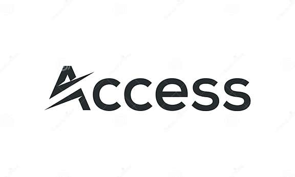 Typography Font Access Logo Design Graphic Vector Template Stock ...