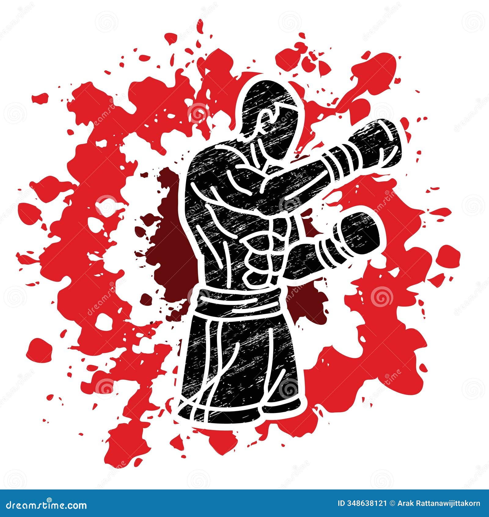Boxing Sport Boxer Fighting Punching Action Fighter Cartoon Graphic ...