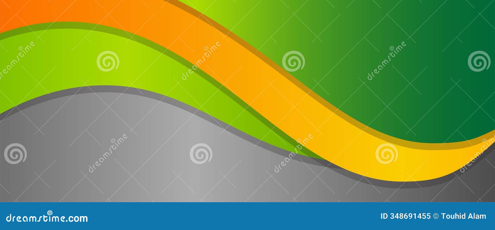 Green, Orange and Yellow Gradation, Banner Background Stock Vector ...