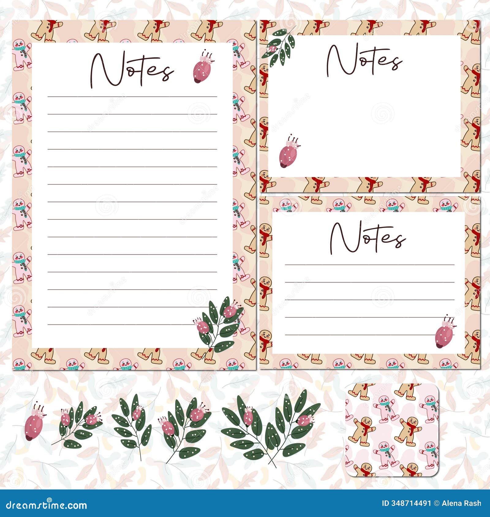 Template Seamless Pattern Planner Notepad Planners Stock Vector ...