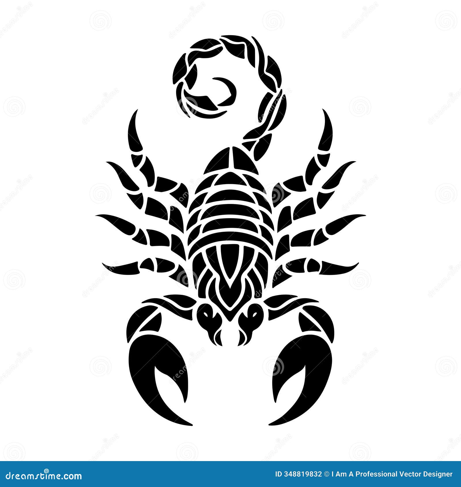 Scorpion With Curved Tail And Claws. Zodiac Sign, Scorpio Avatar ...