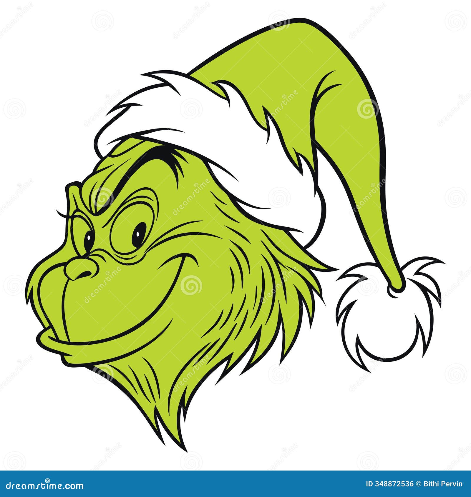 The Green Christmas Bandit . Stock Vector - Illustration of animal ...