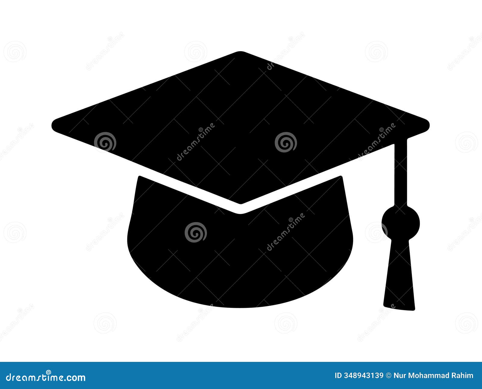 Simple Black Graduation Cap Icon Stock Vector - Illustration of design ...