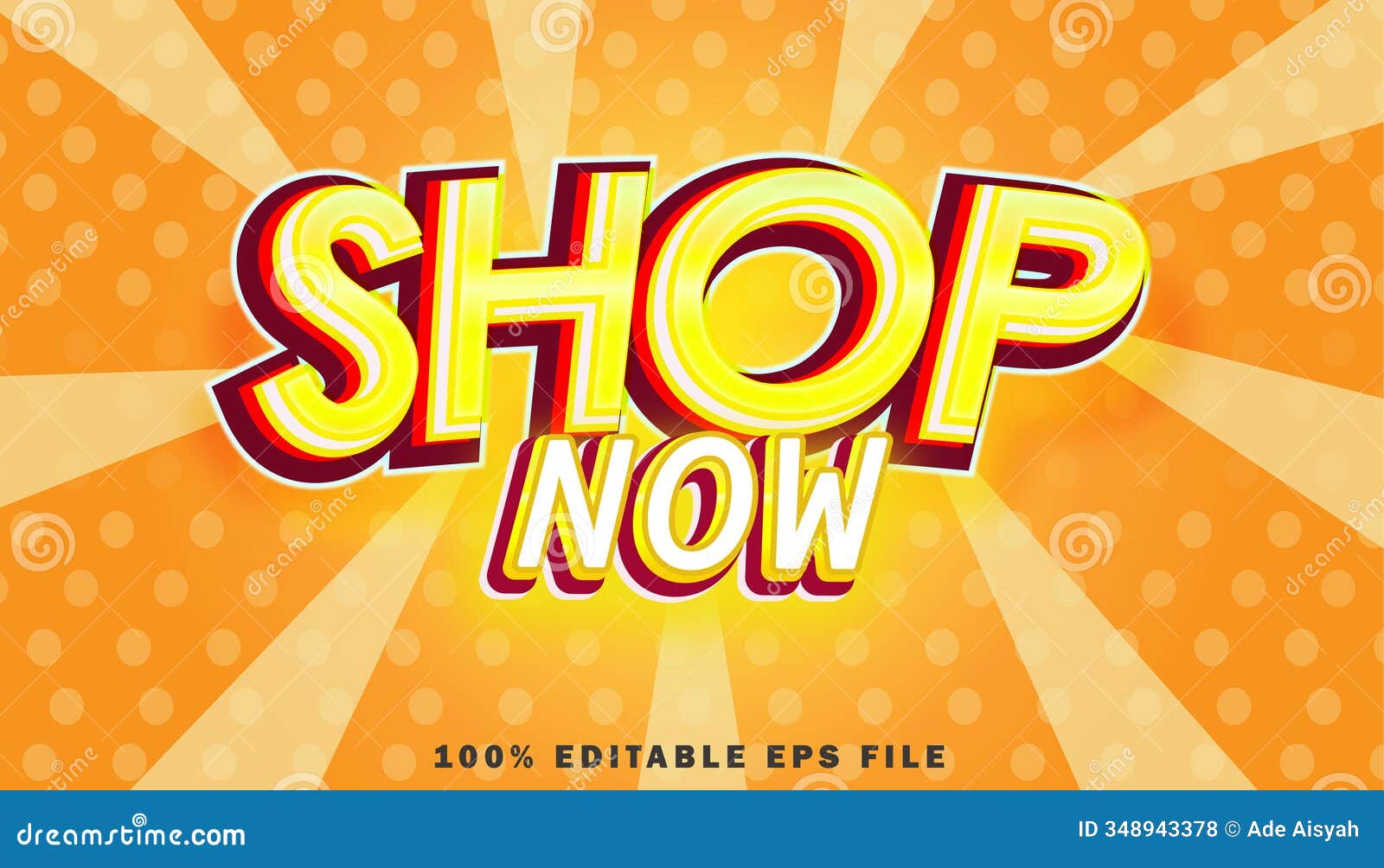 Shop now 3d text effect stock vector. Illustration of concept - 348943378