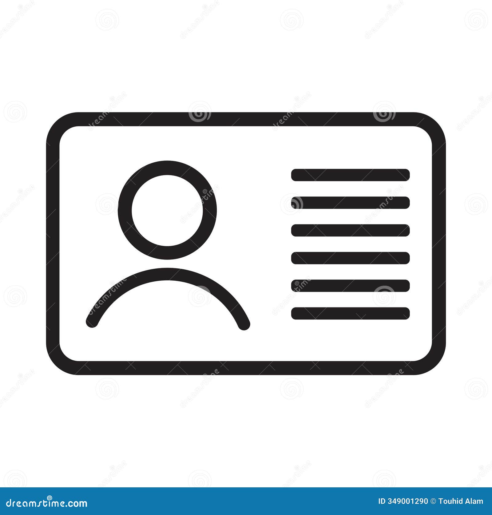 ID Card Icon. Employee Clerk Card, Driver License, Identification Card ...