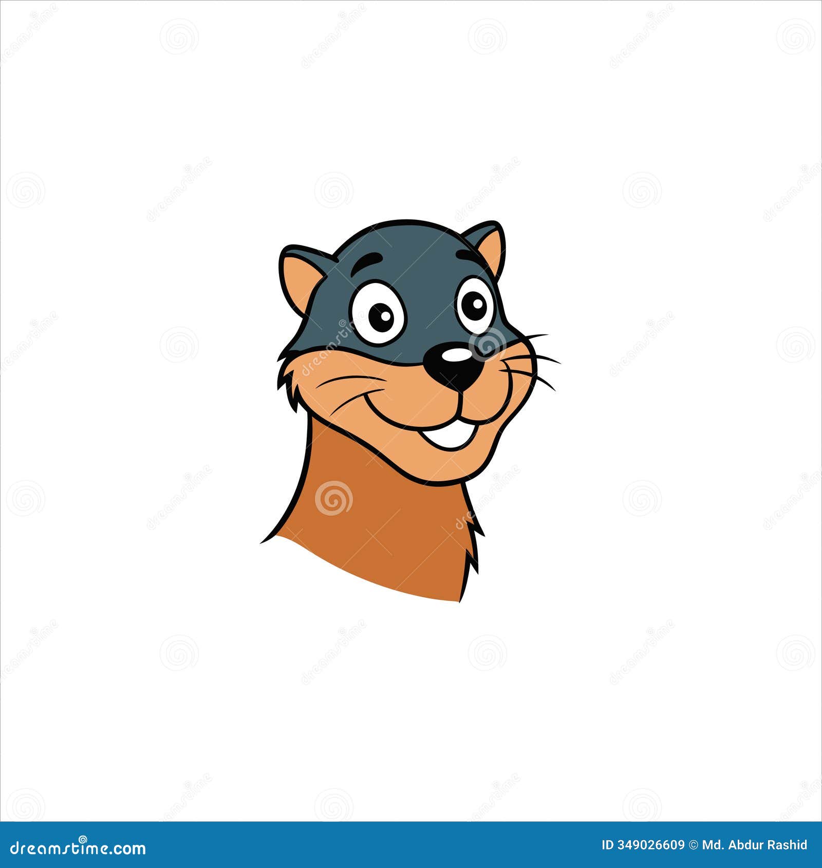 Stylized Mink Head Cartoon Vector for Mascots and Clipart Stock ...