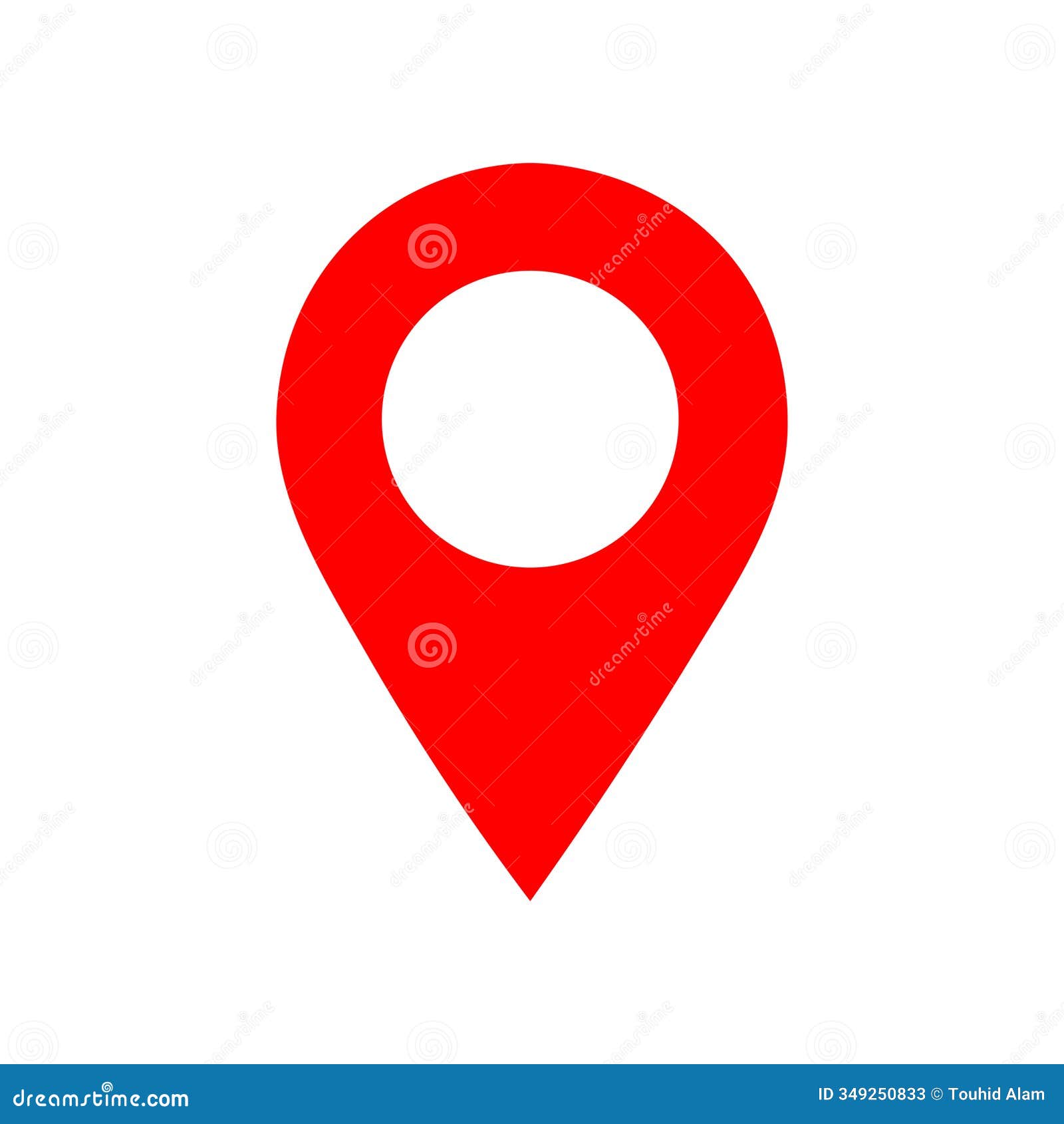 Pin Point Icon. Red Map Location Pointer Symbol Isolated on White ...