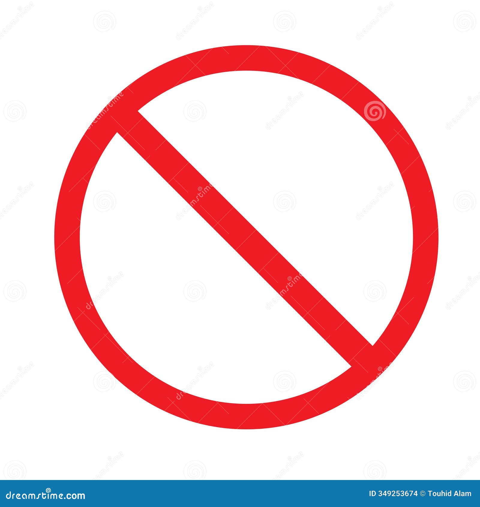 Red Prohibition Sign on White Plate Isolated Stock Vector ...