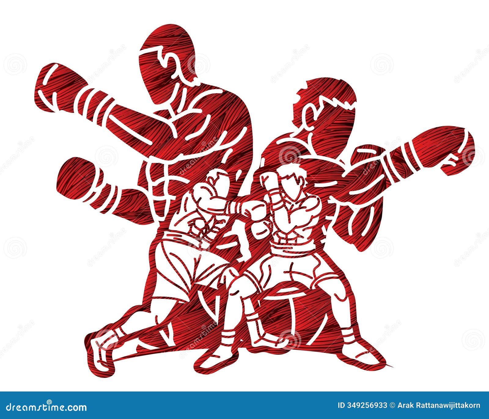 Boxer. Fighting Man. 3D Model Of Man. Human Body Model. Body Scanning ...