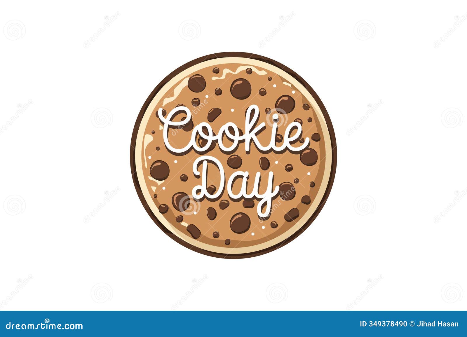 Cookie Day Silhouette Vector Illustration Stock Vector - Illustration ...