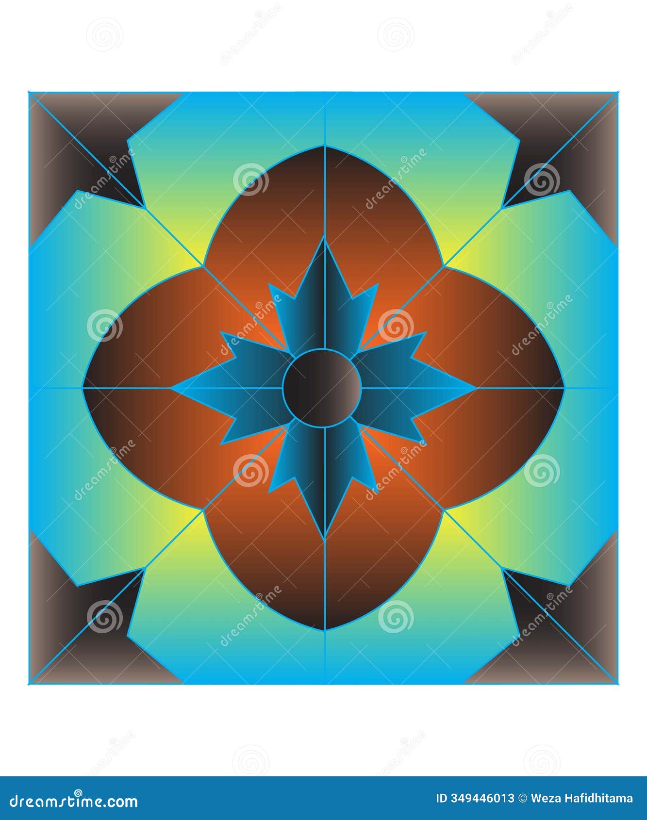 Circular Floral Fantasy Designs In Multi-colours Royalty-Free Stock ...