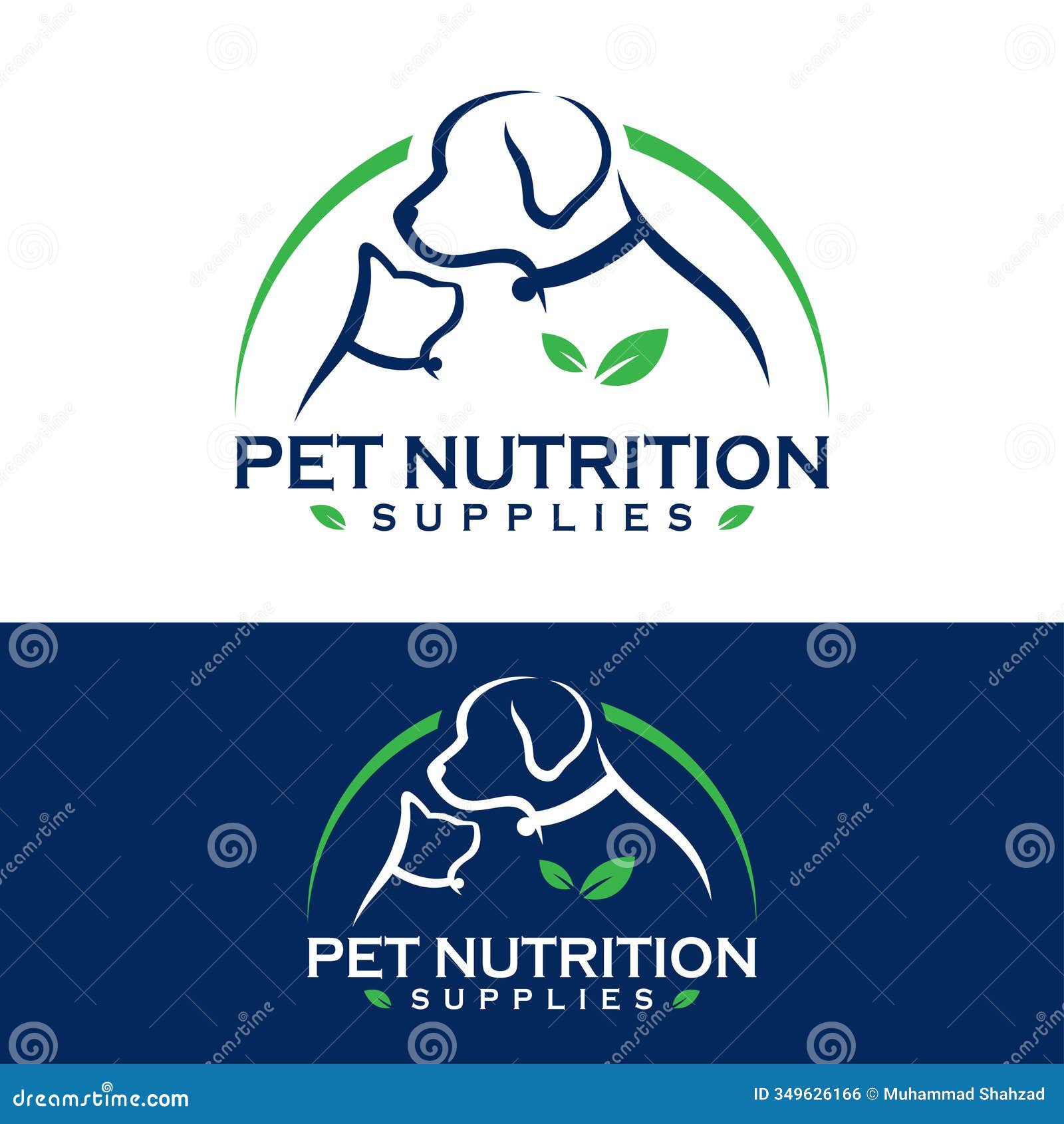 Pet Nutrition Logo Design in Vector Template Stock Vector ...