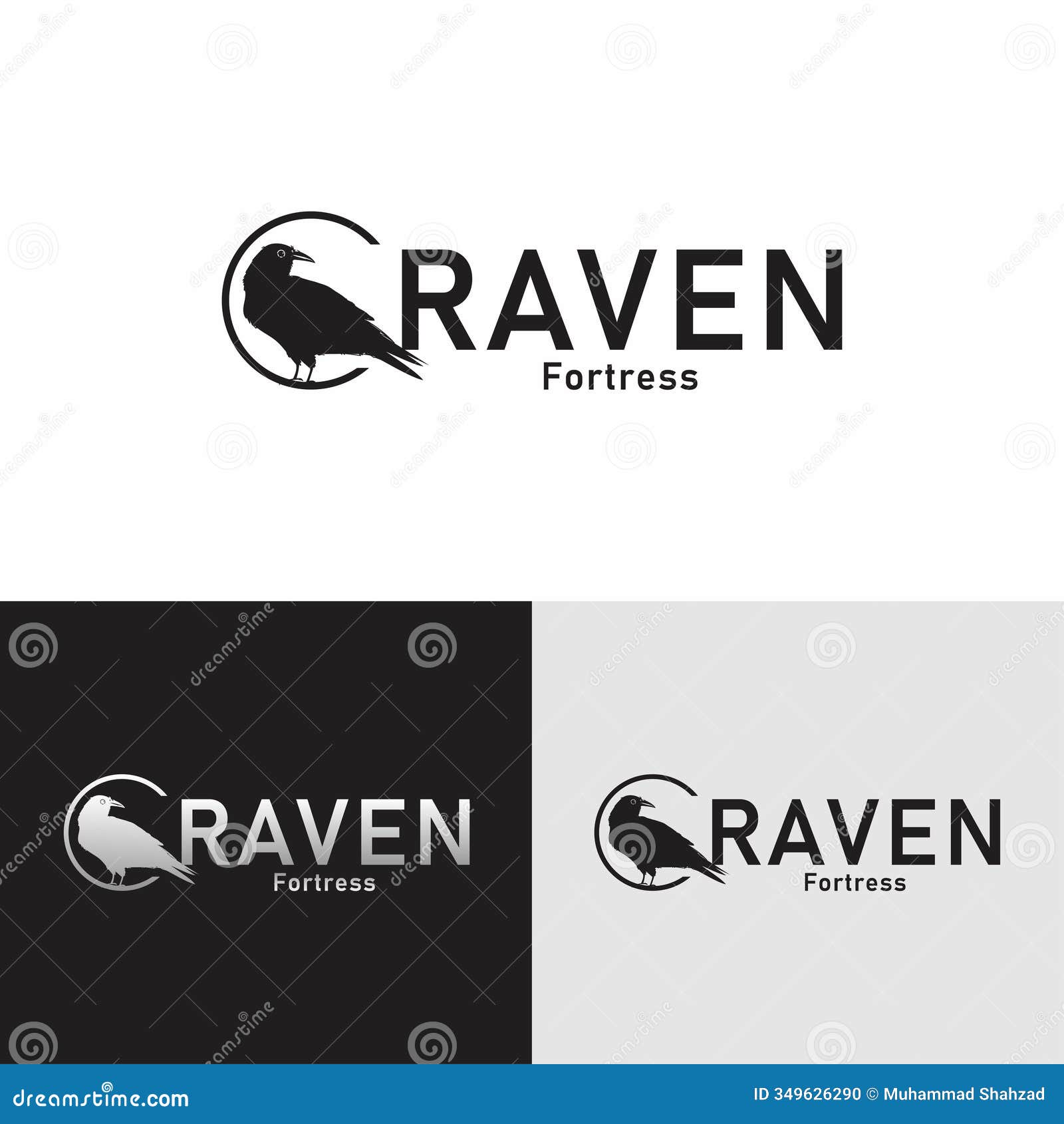 Create an Awesome Logo of Raven in Vector Template Stock Illustration ...