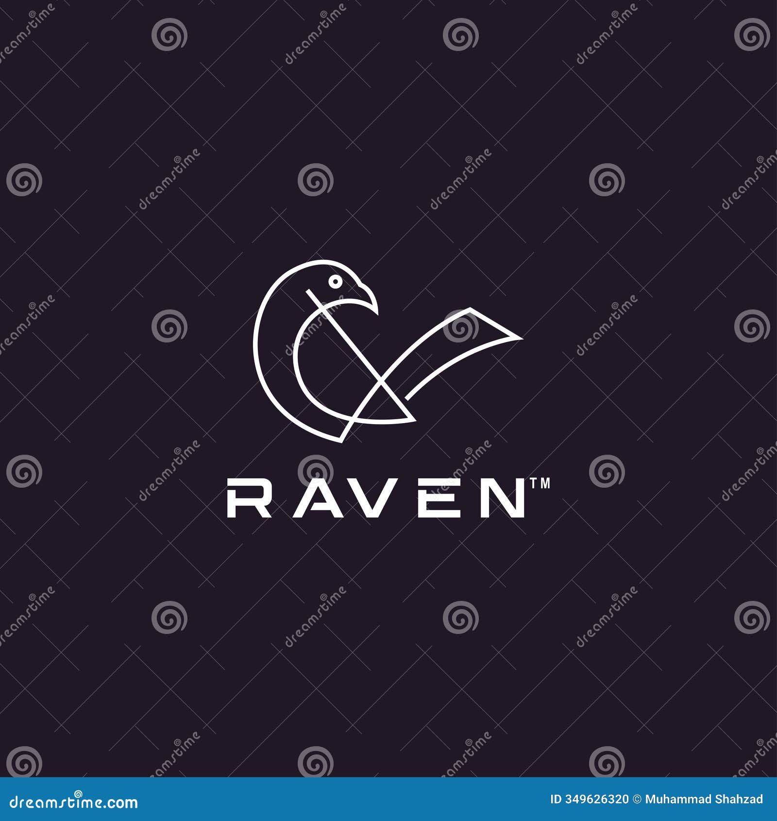 Raven Business Logo Design in Vector Template Stock Illustration ...