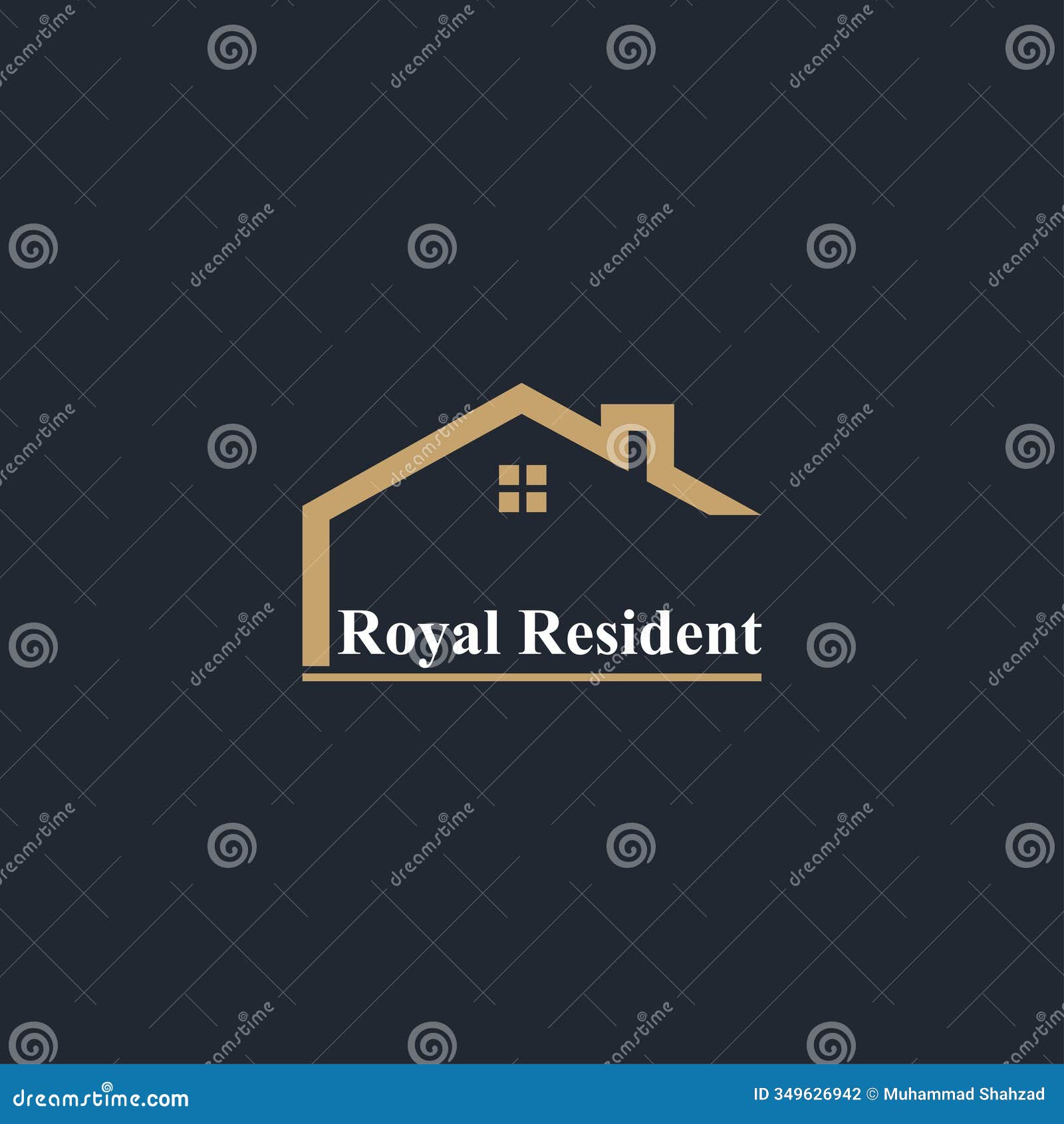 Royal Resident Logo Design in Vector Template Format Stock Vector ...