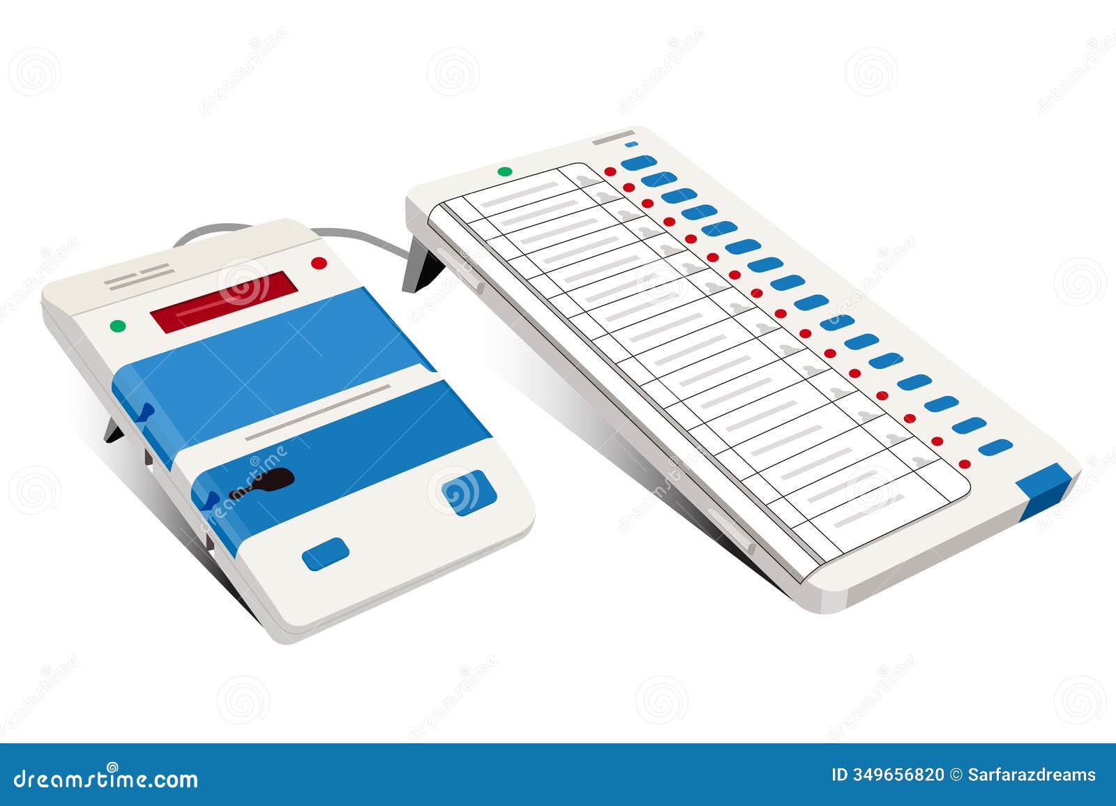 Voting Equipments, Electronic Voting Machine EVM and Control Unit Stock ...