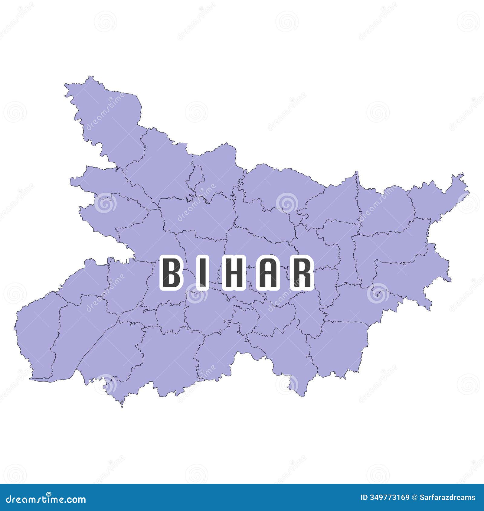 Bihar District Locator Map Vector Illustration Stock Illustration ...