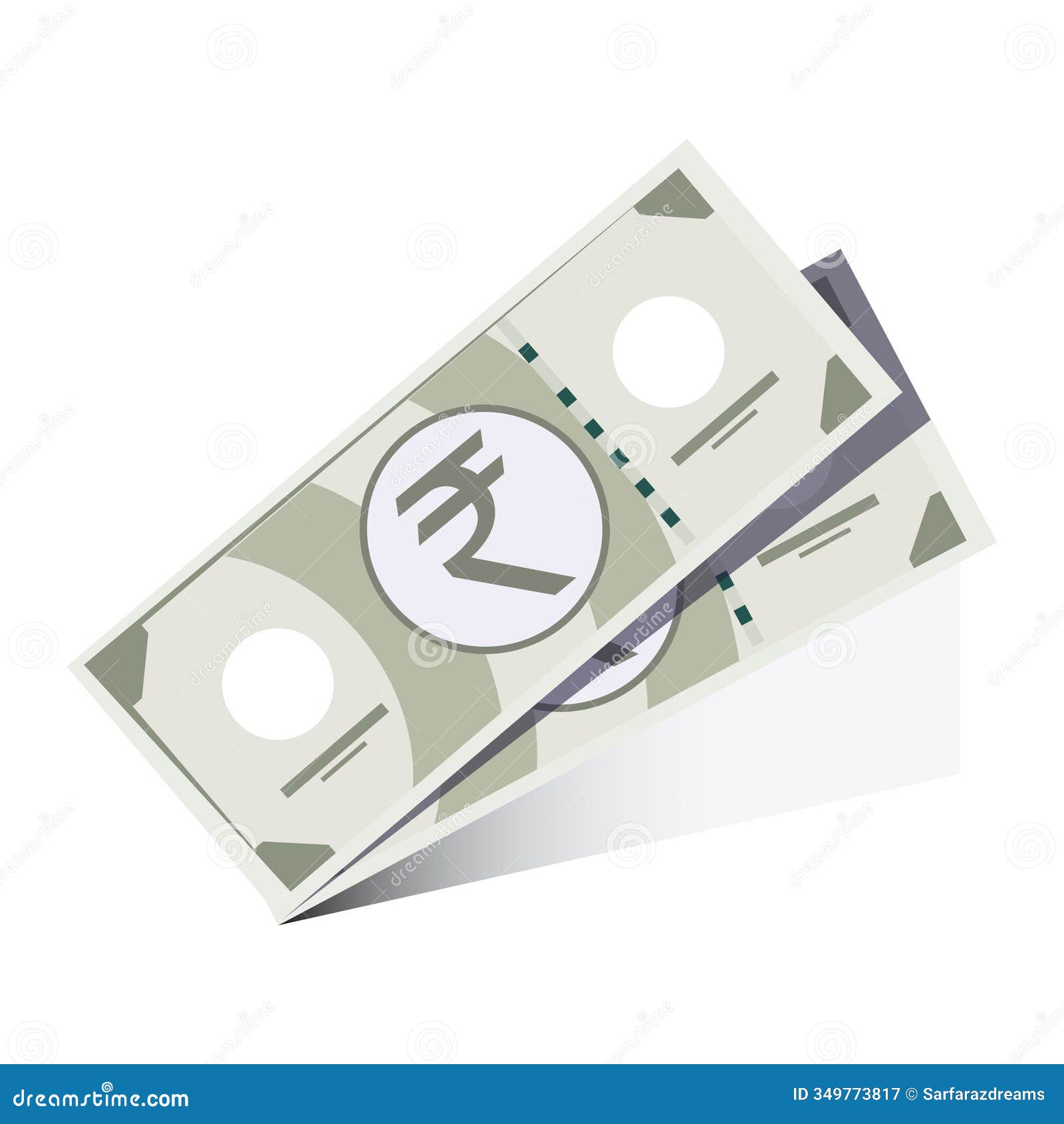 Indian Symbolic Rupee Note Vector Illustration Stock Illustration ...