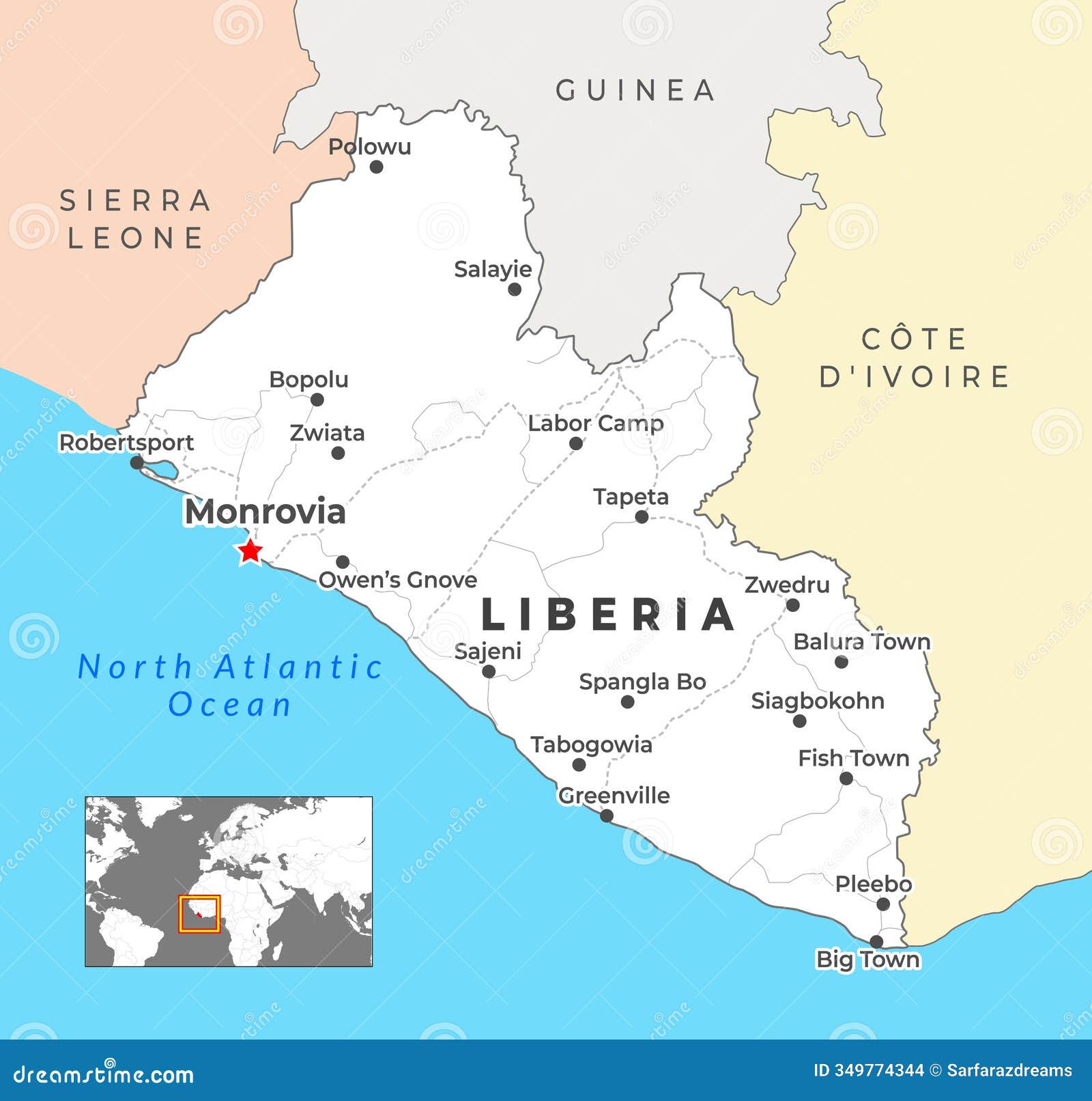 Libya Political Map with Capital Tripoli, Most Important Cities with ...