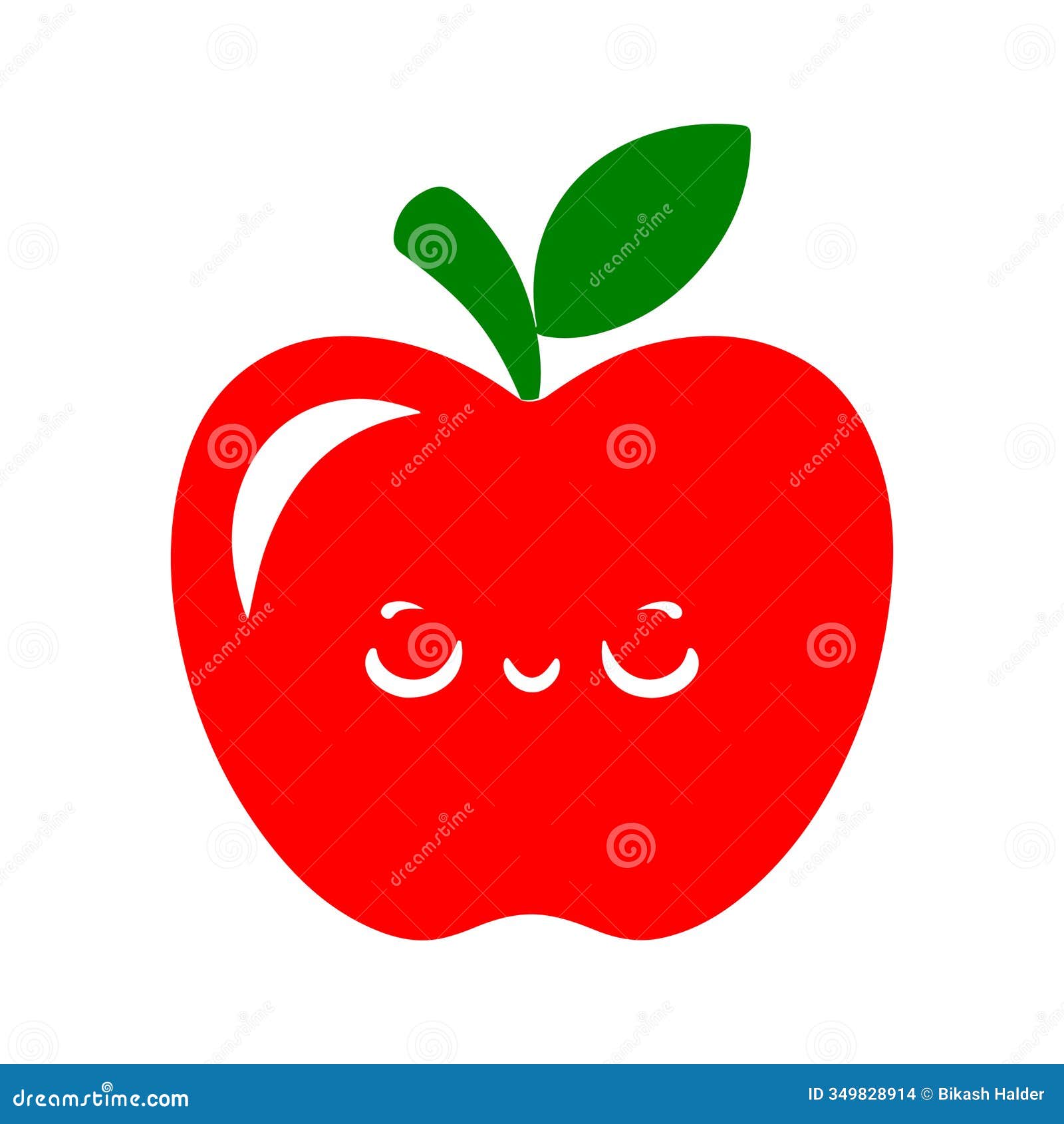 Simple Apple Vector Illustration Art Stock Vector - Illustration of ...