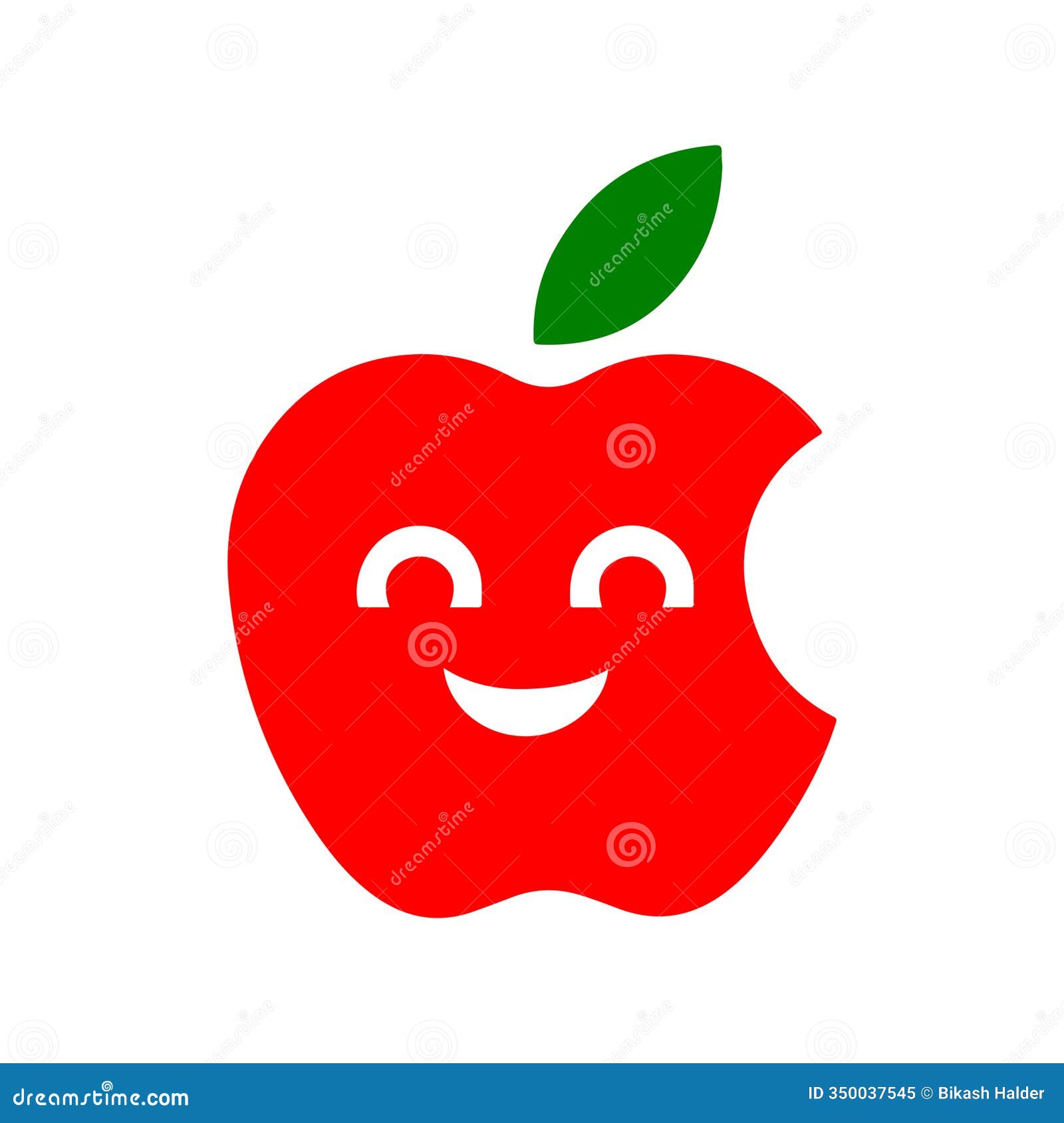 Bold Apple Icon Silhouette Illustration Stock Vector - Illustration of ...