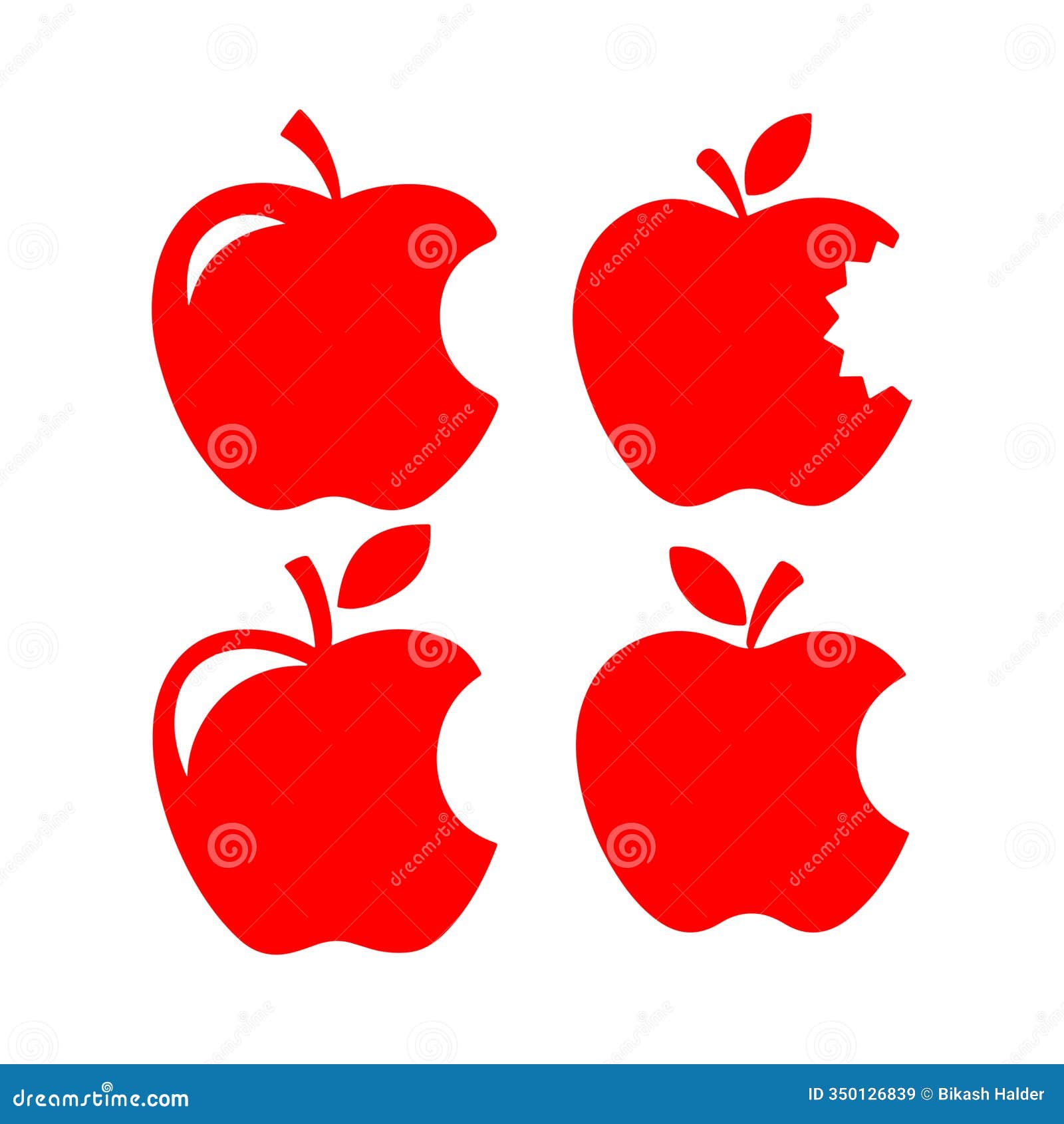 Minimalist Apple Icon Silhouette Vector Stock Vector - Illustration of ...