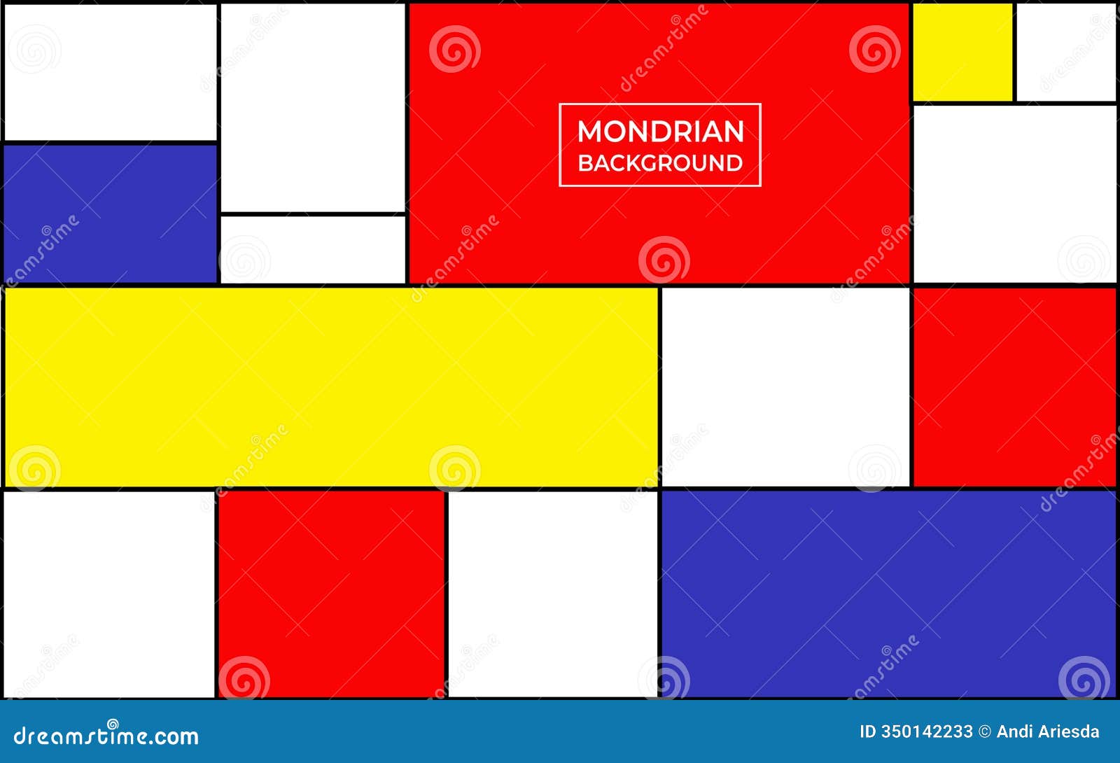 Mondrian Abstract Pattern Shapes Colorful Style Backgroundt Stock ...