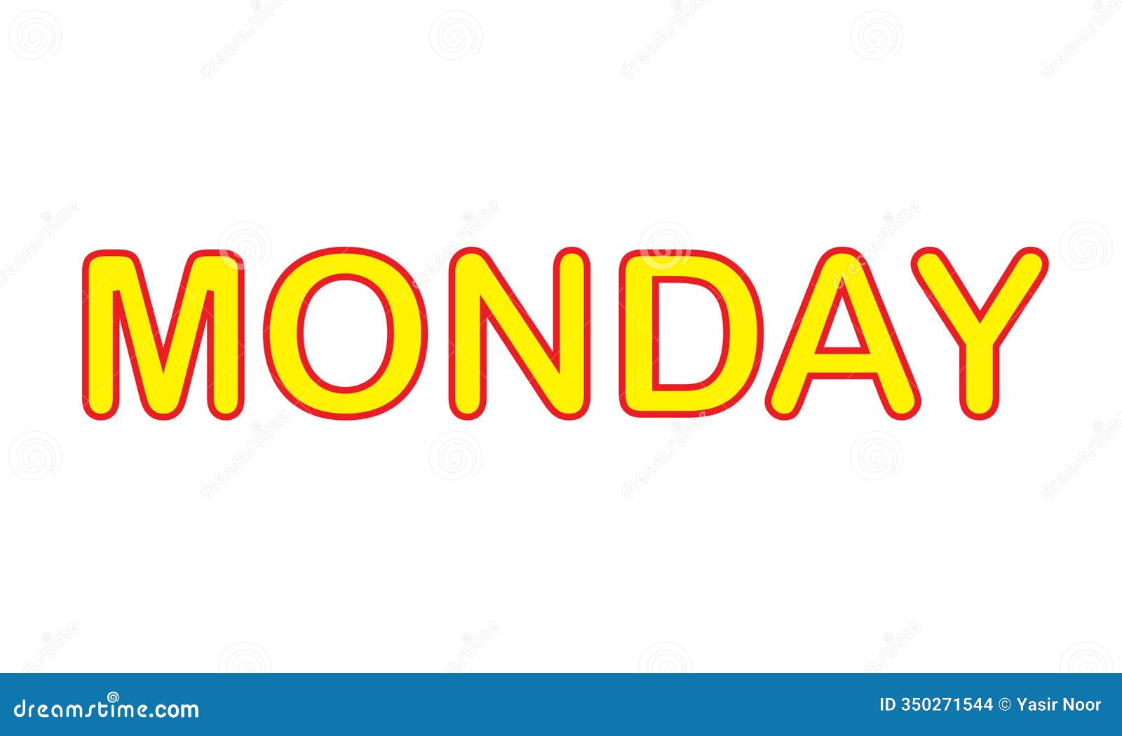 Colorful Text - Monday Art and Illustration Stock Illustration ...