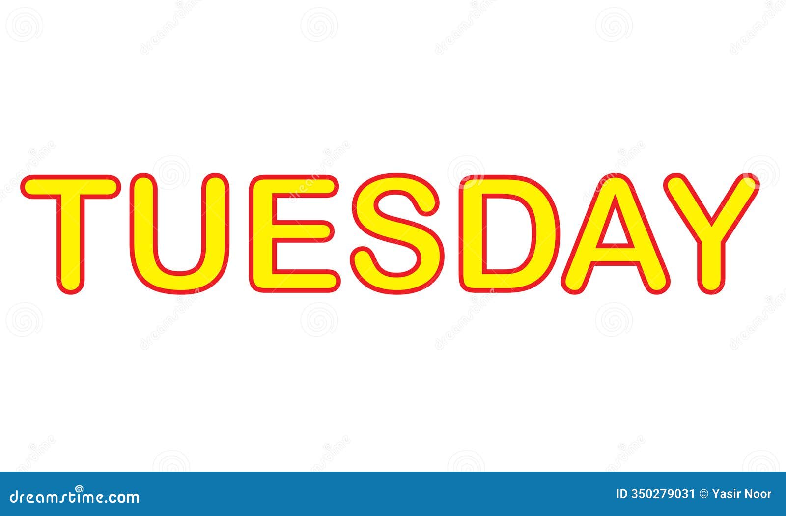 Tuesday - Colorful Art Vector To-do Stock Illustration - Illustration ...