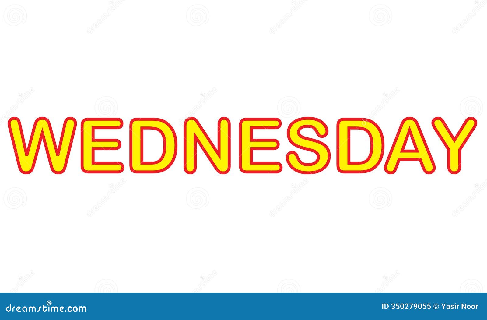 Wednesday - Colourful Drawing Vector of a Day Stock Illustration ...