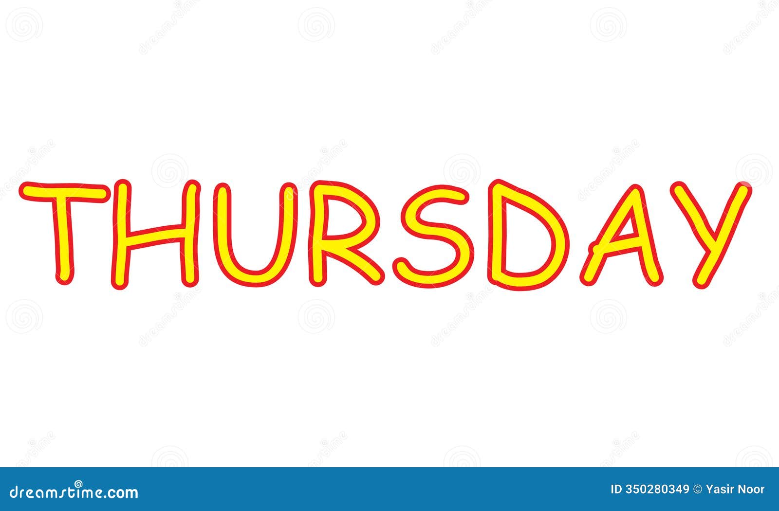 Thursday Colorful Vector Art of an Event and a Reminder Page Stock ...