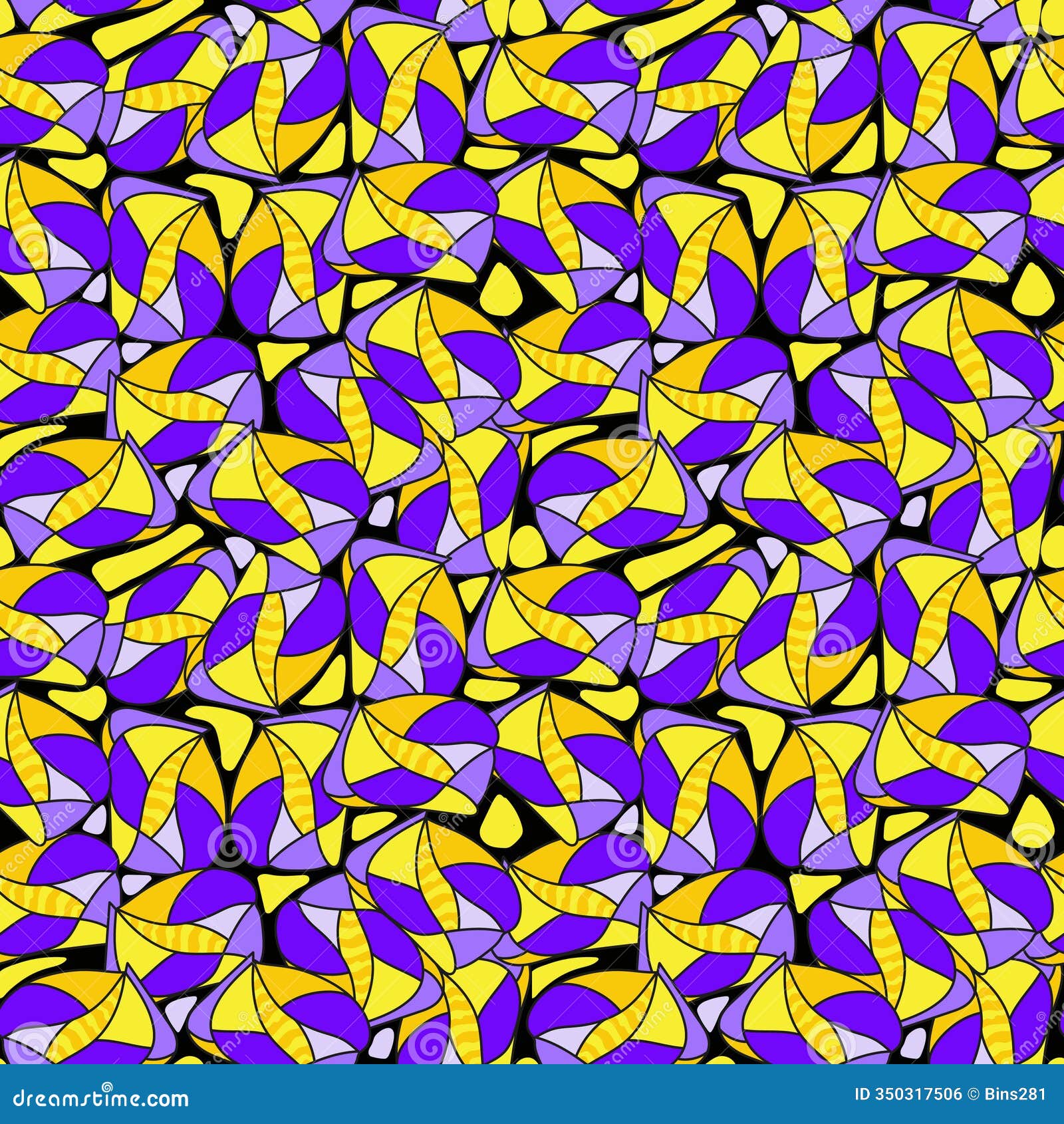 Seamless Endless Infinity Pattern Of Geometric Black Rectangle Shapes ...