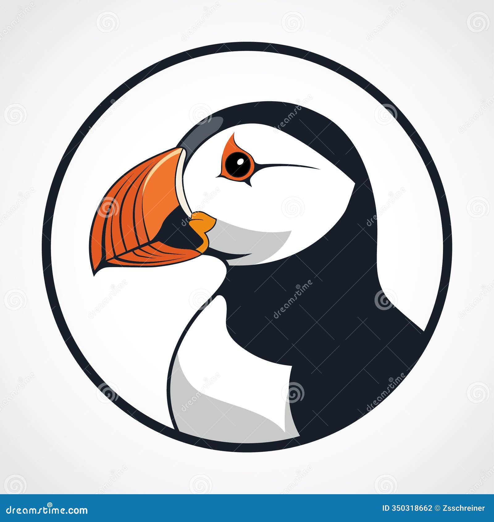 Puffin Logo Vector Outline Silhouette Art Icon | CartoonDealer.com ...