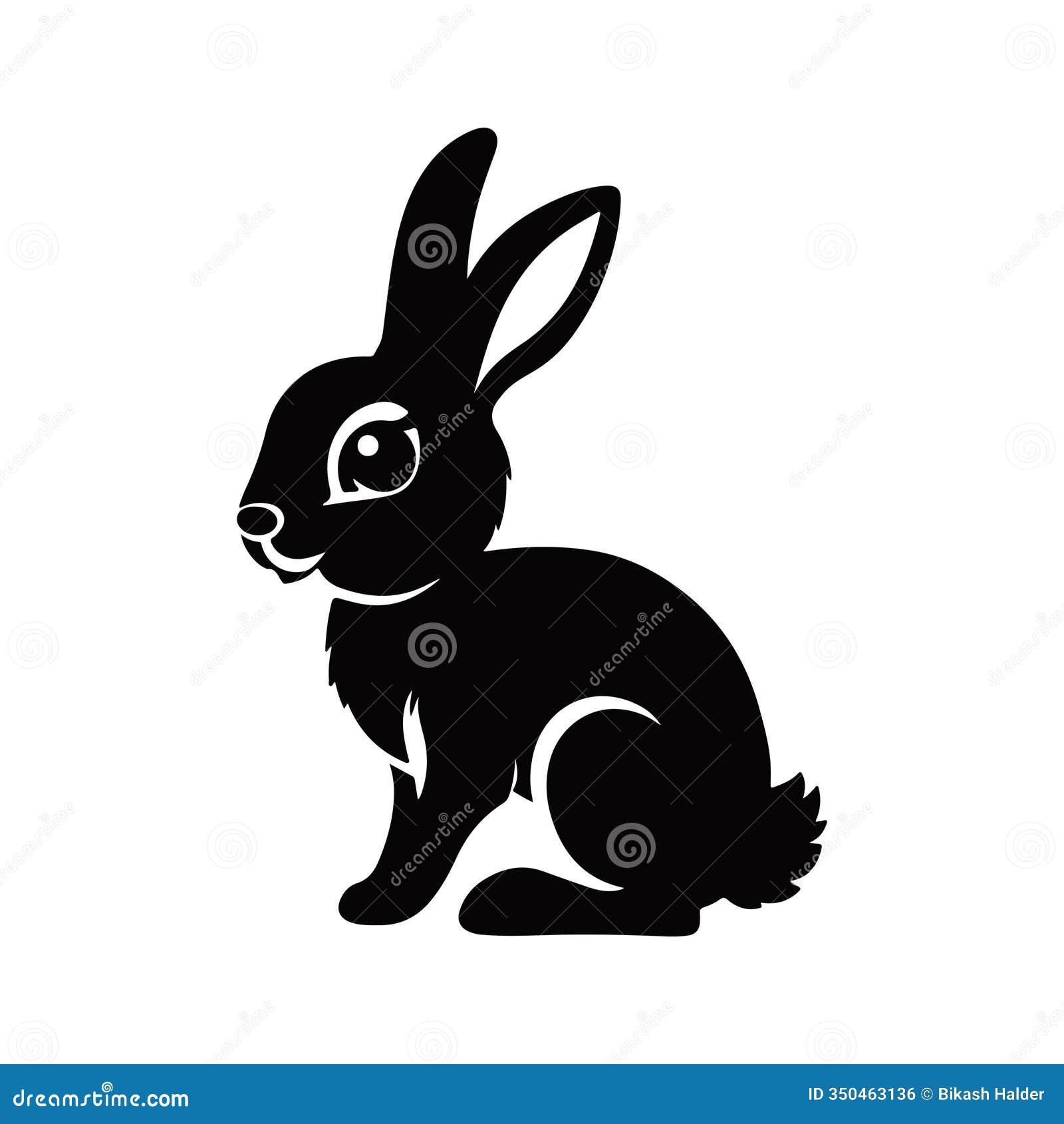 Sleek Rabbit Silhouette Icon Vector Artwork Stock Illustration ...